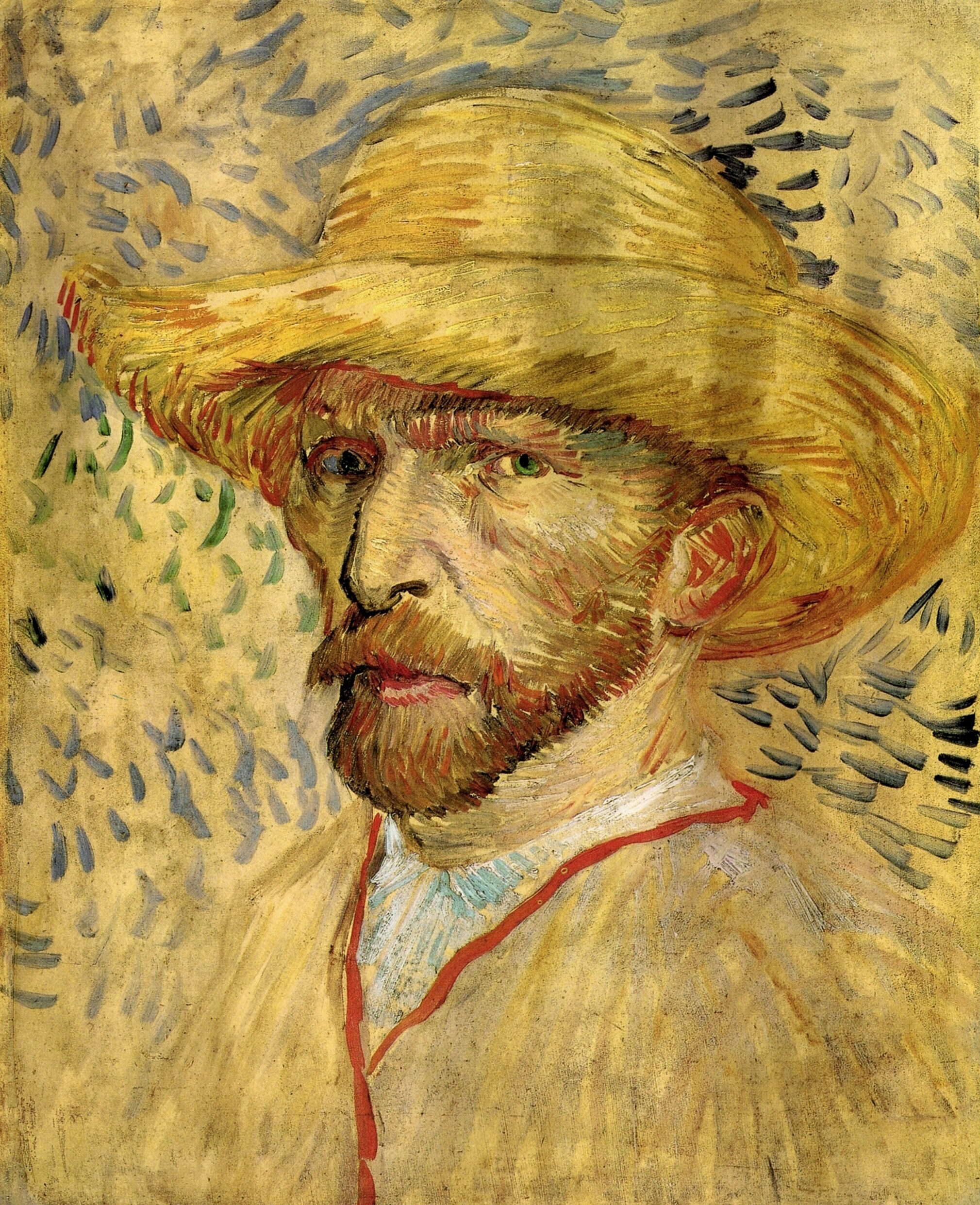 Van Gogh – Self-Portrait in Straw Hat (3) – 1887 – Tim Miller